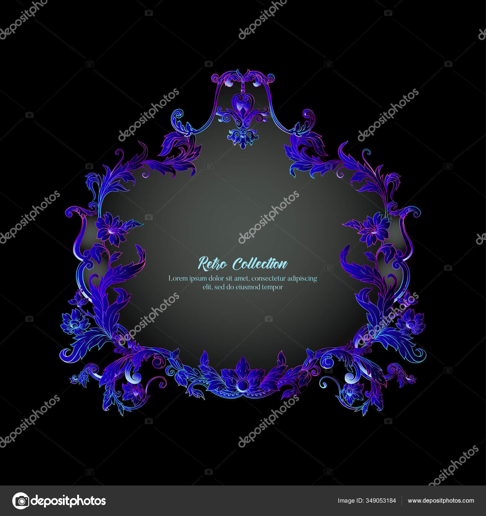 Border, frame, label In baroque, rococo, victorian, renaissance style ...