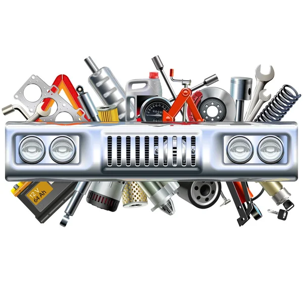 Vector Car Spares Concept with Disk Brake — Stock Vector © dashadima ...