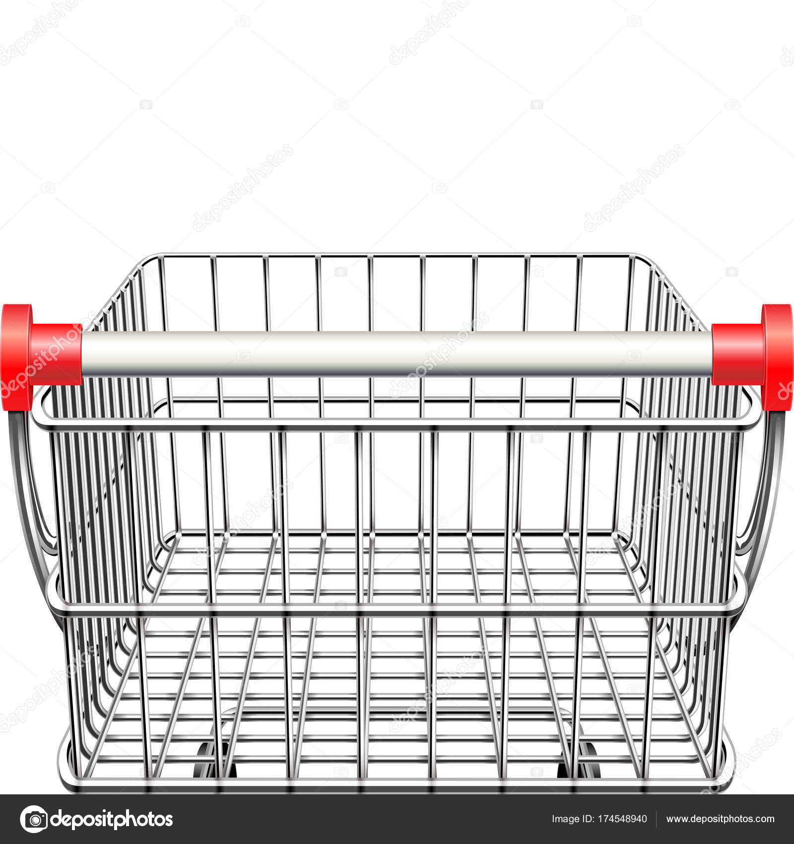 Vector Supermarket Cart Rear View Stock Vector by ©dashadima 174548940