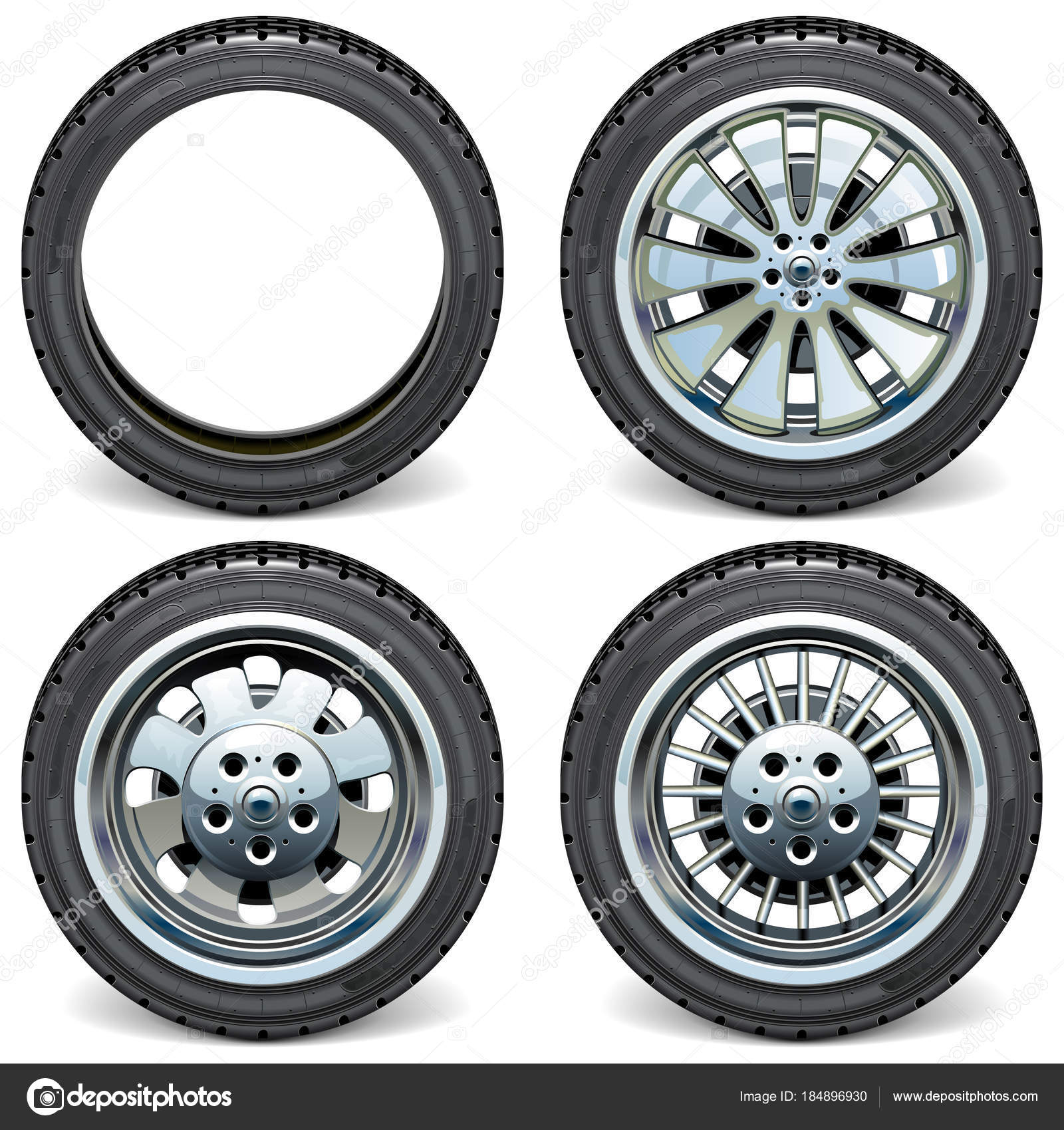 Vector Modern Car Wheels Side View Stock Vector Image by ©dashadima ...