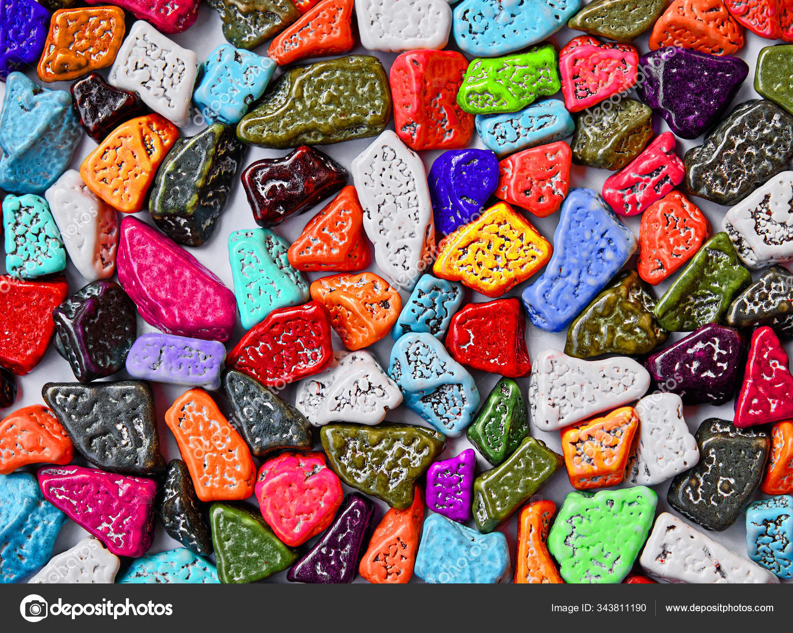 Colorful Stone Texture Background Variety Shapes Colors Figurative ...