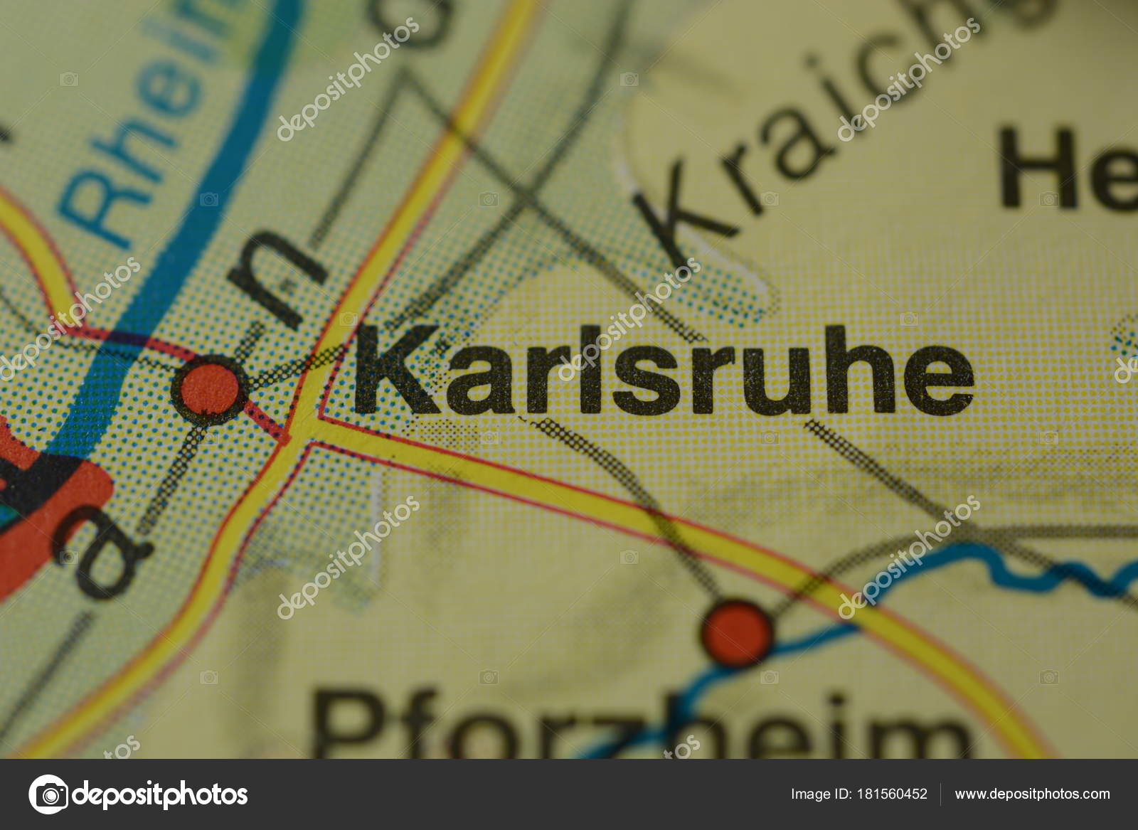 Kaart Duitsland Karlsruhe