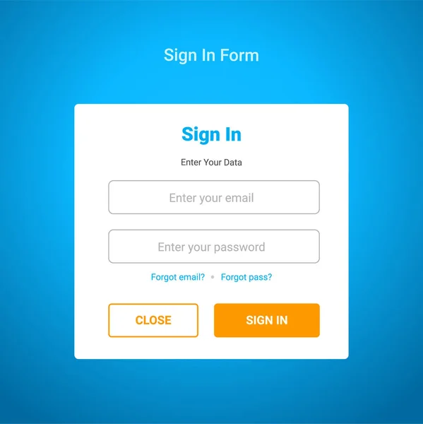 White ui for login form template Stock Vector Image by ©StarLine #144625269