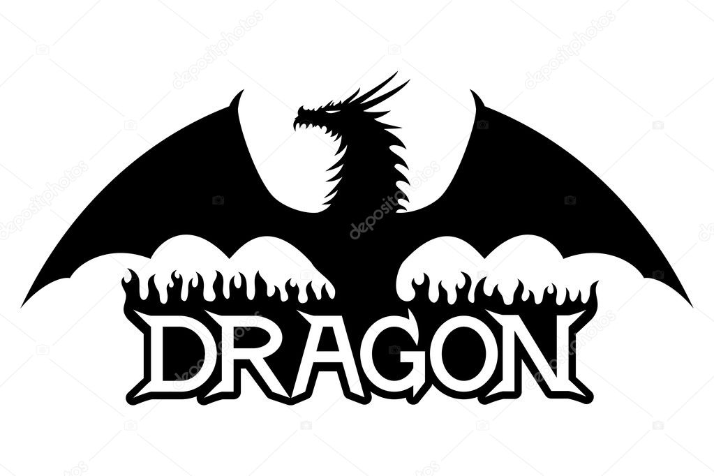 Black dragon sign. Stock Vector Image by ©taronin #126729532