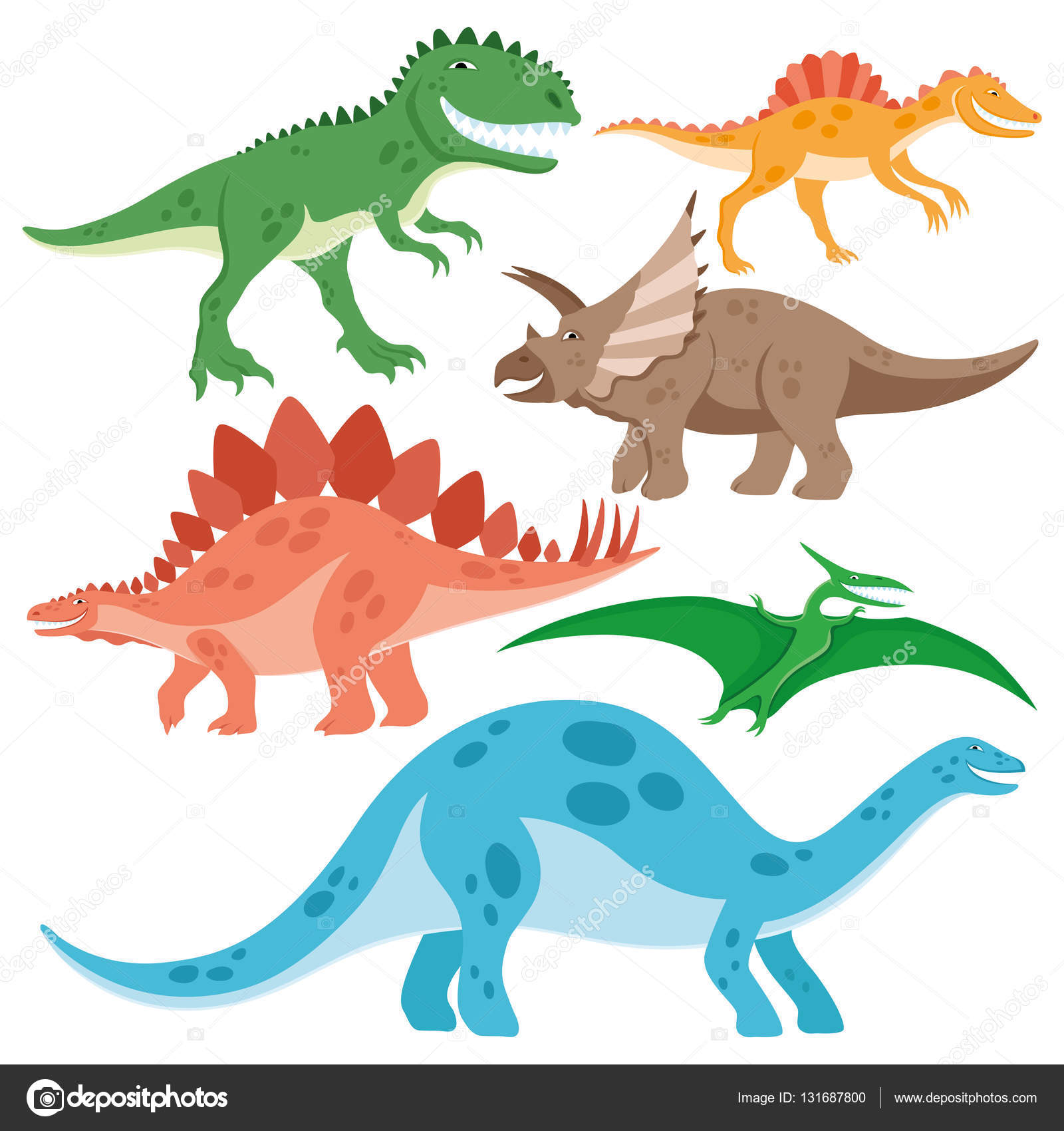 Cute dinosaurs set. Stock Vector by ©taronin 131687800