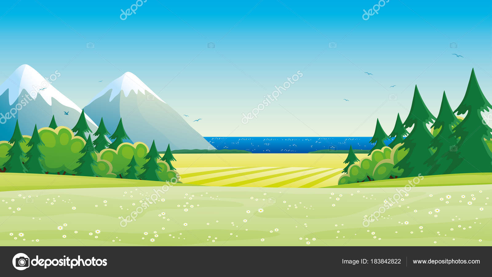 Horizon Landscape Vector