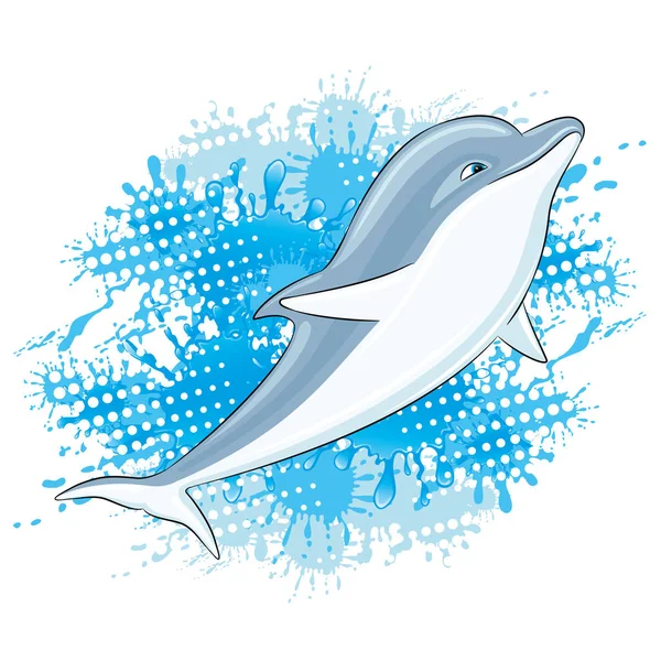 Splash of water and two dolphins. Stock Vector Image by ©taronin #114633678