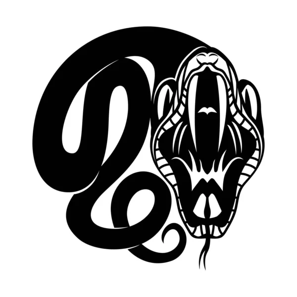 Black Snake Hand White Background Stock Vector Image by ©taronin #212317514