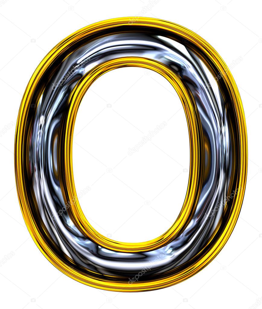 Representaci n 3D. Letra may scula O. Fuente de estilo Pure Door number ...