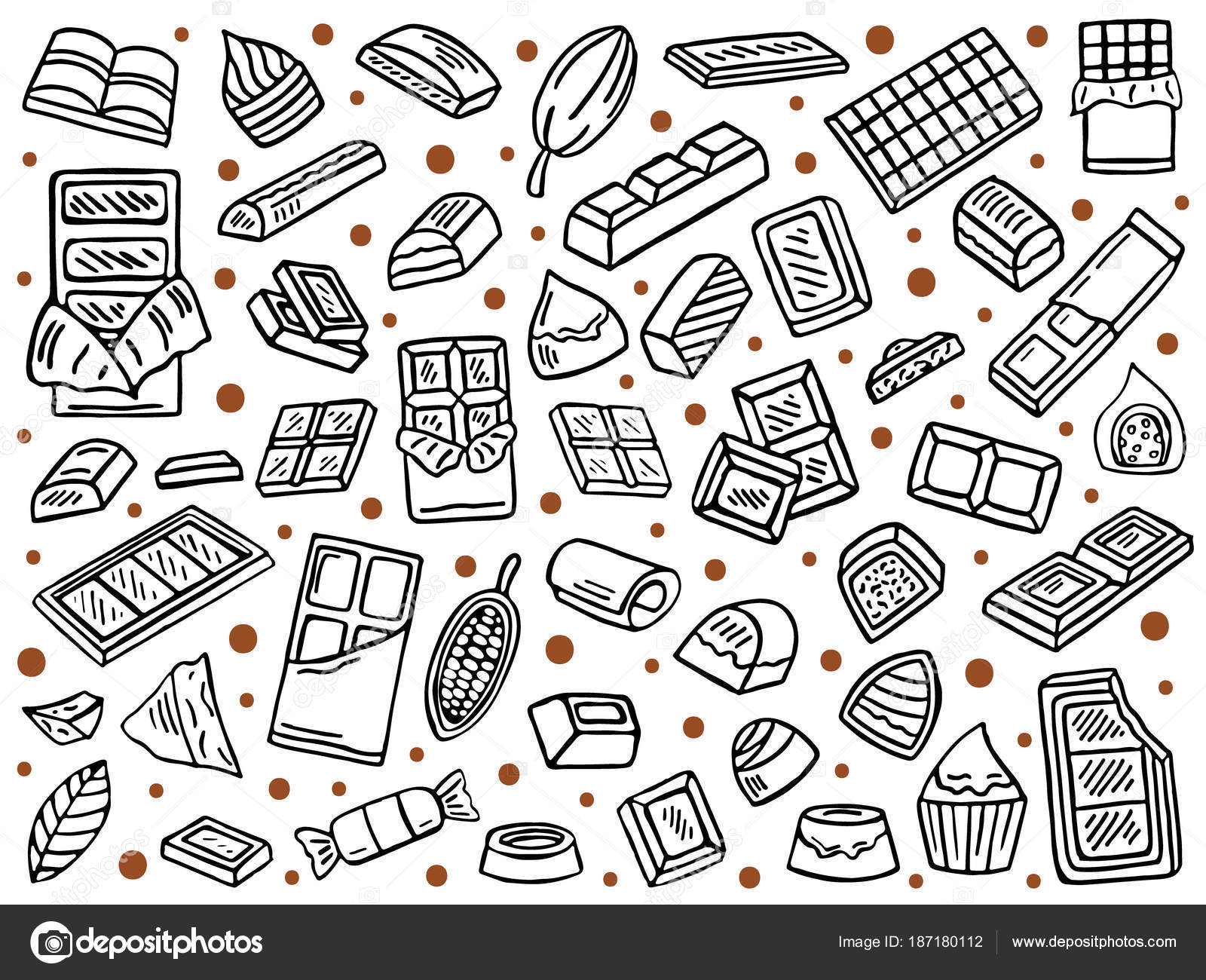 Vector Set Chocolate Vector Background — Stock Vector © vitalkaka ...