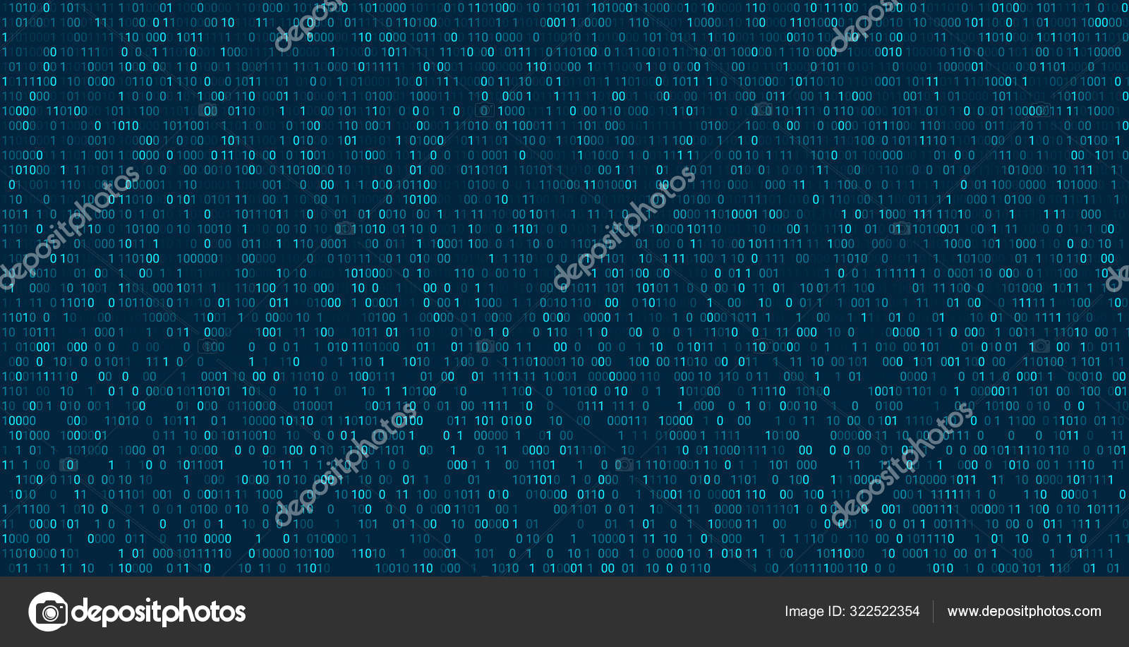 Matrix abstract background with binary numbers. Futuristic background with code or data, vector ...