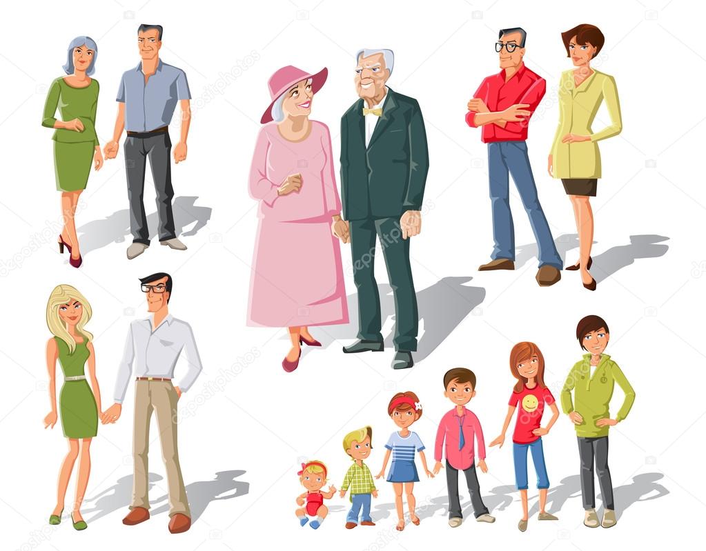 Family Generations Cartoon Set Stock Vector Image by ©Mogil #128570944