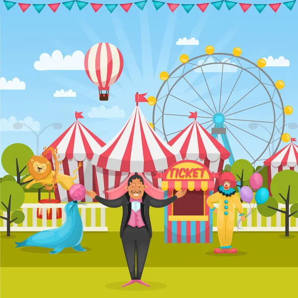 Circus composition Vector Art Stock Images | Depositphotos