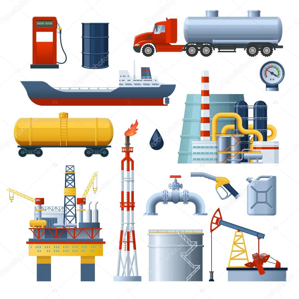Oil Industry Elements Set Stock Vector Image by ©Mogil #129475558