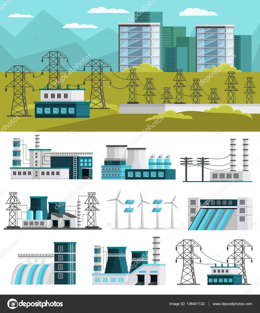 Power Generation Orthogonal Concept Stock Vector by ©Mogil 136401132
