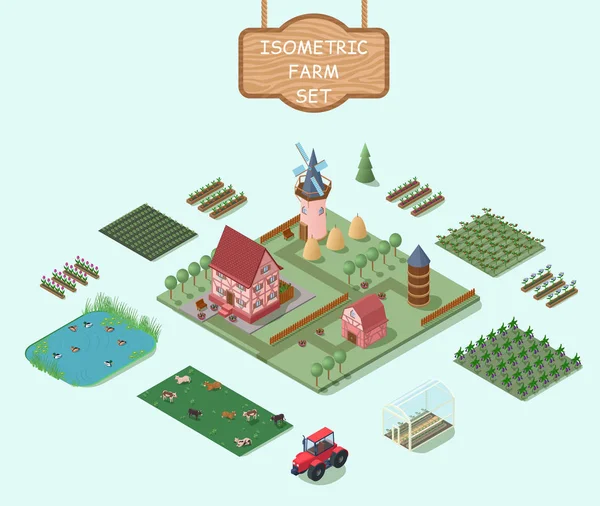 Isometric fields Vector Art Stock Images | Depositphotos