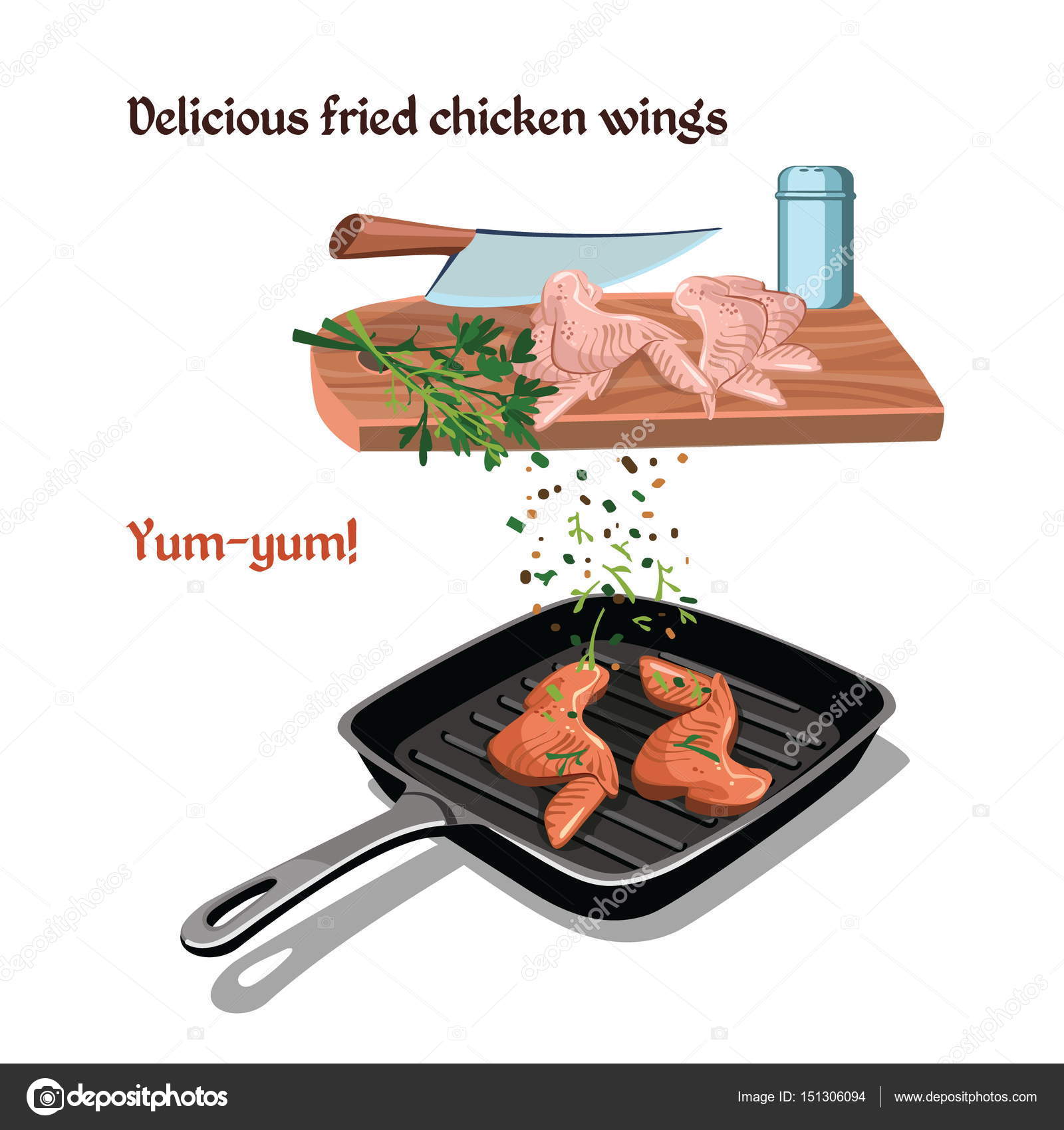 Hand Drawn Chicken Preparation Concept Stock Vector by ©Mogil 151306094