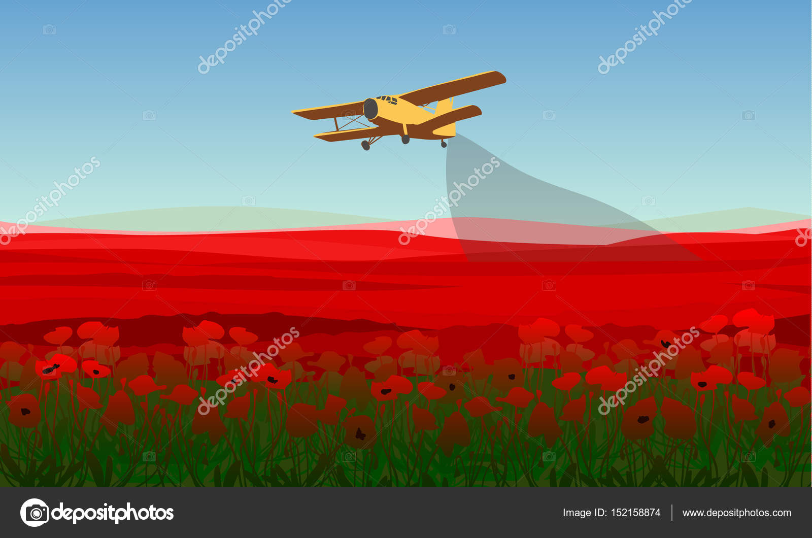 Natural Field Landscape Template Stock Vector Image by ©Mogil #152158874