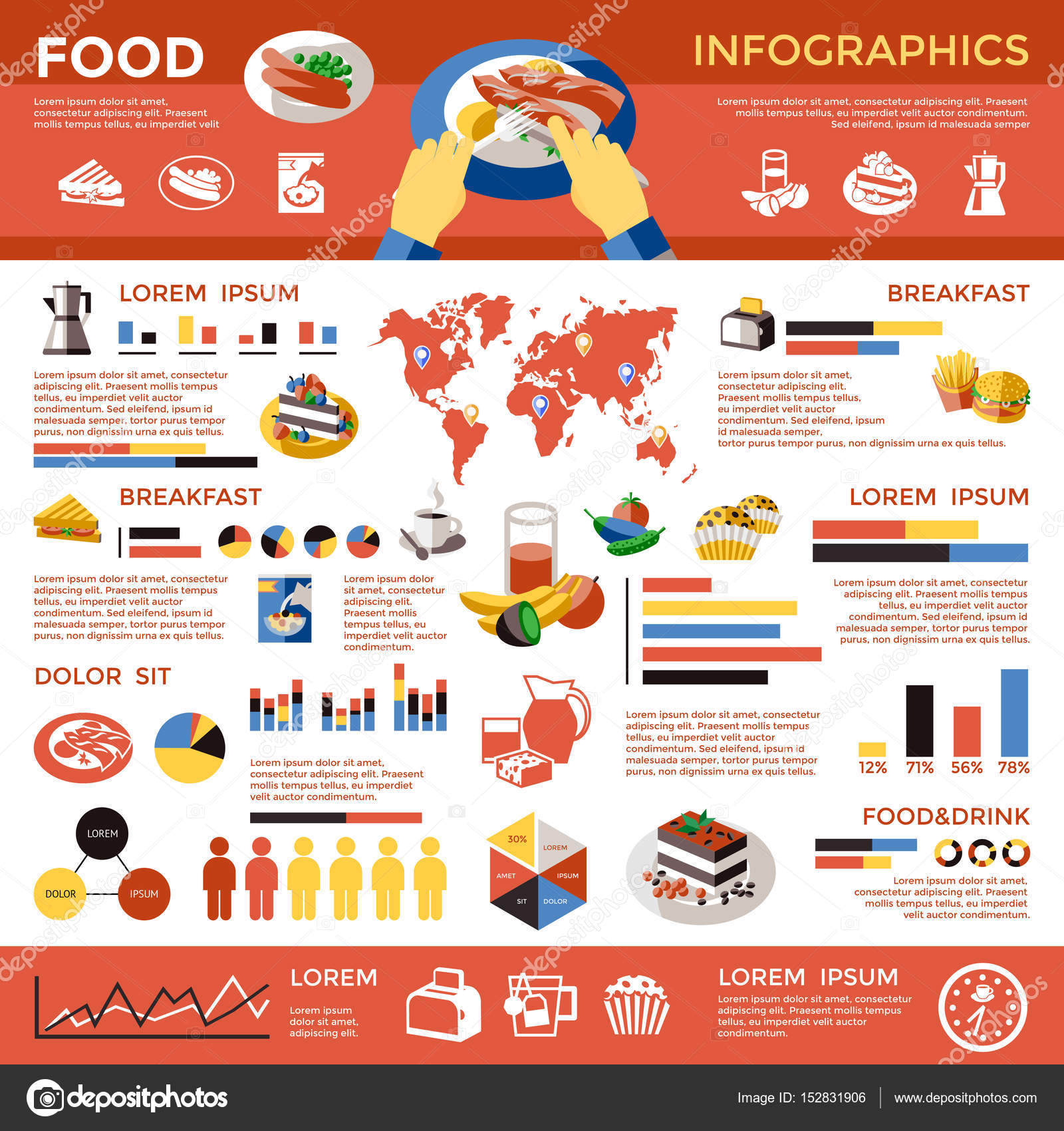 Food Colored Infographic Stock Vector by ©Mogil 152831906