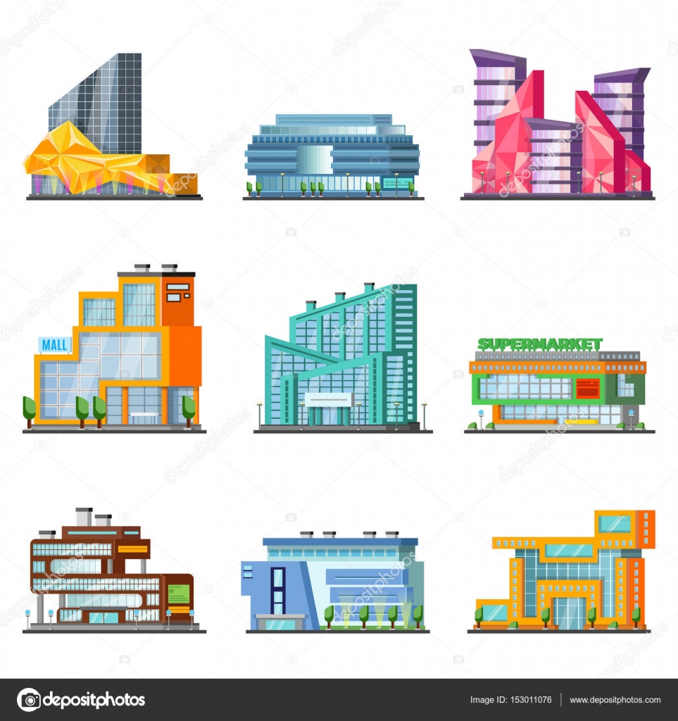 Edificio Del Centro Comercial Clipart