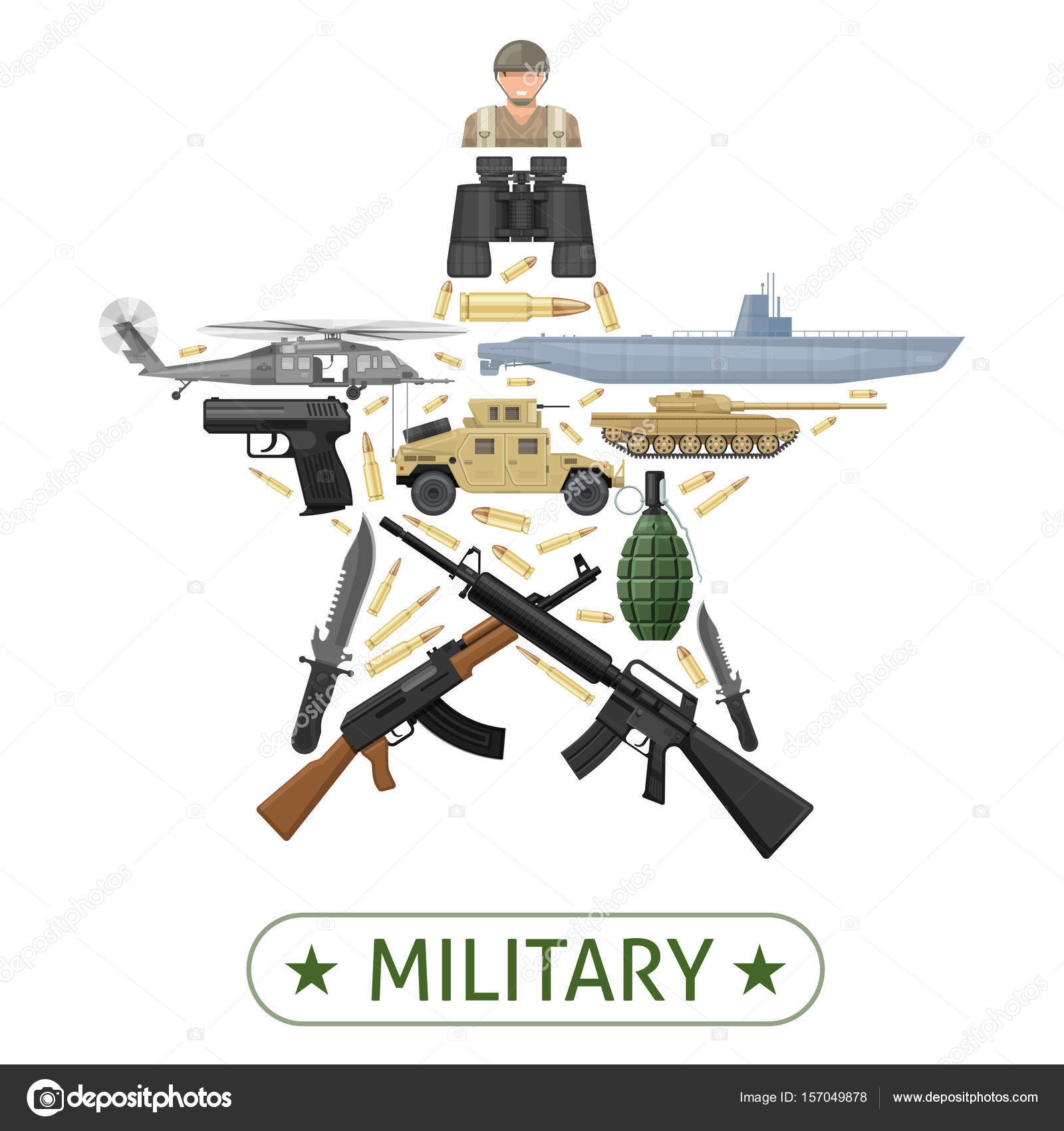 Military Equipment Design Stock Vector Image by ©Mogil #157049878