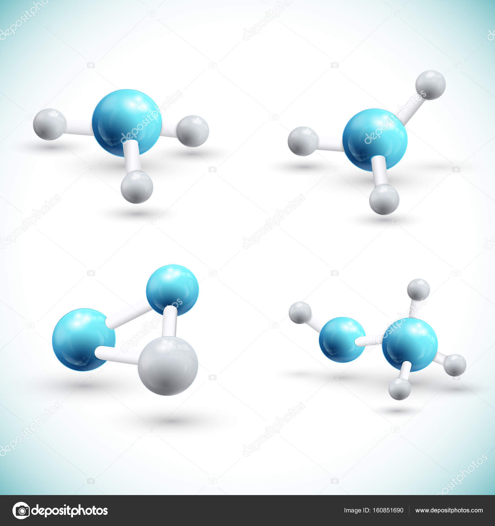 Atom Chains Set Stock Vector Image by ©Mogil #160851690