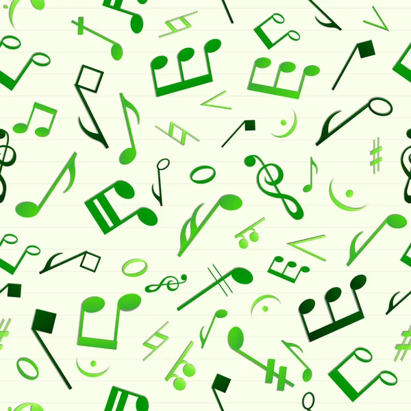 Seamless music notes and marks background pattern ⬇ Vector Image by ...