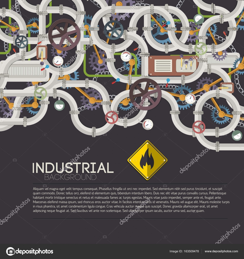 Industrial Pipe System Background Stock Vector Image by ©Mogil #163509478