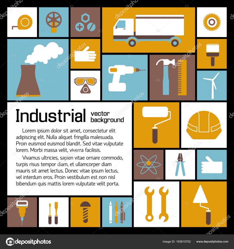 Industrial Elements Template Stock Vector by ©Mogil 163615702