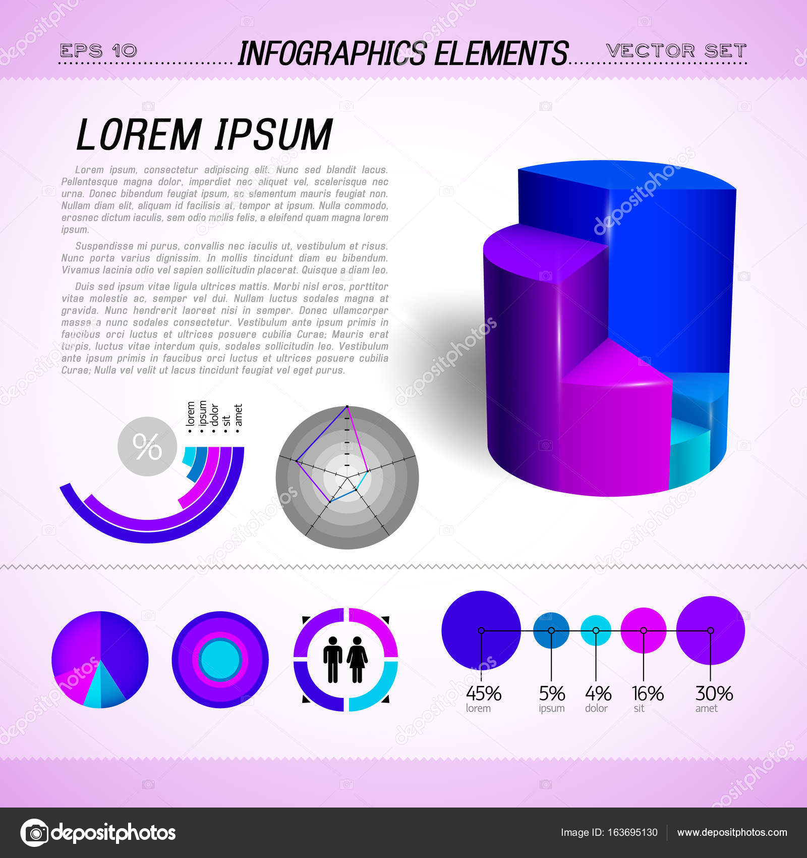 Infographic Elements Vector Set Stock Vector Image by ©Mogil #163695130