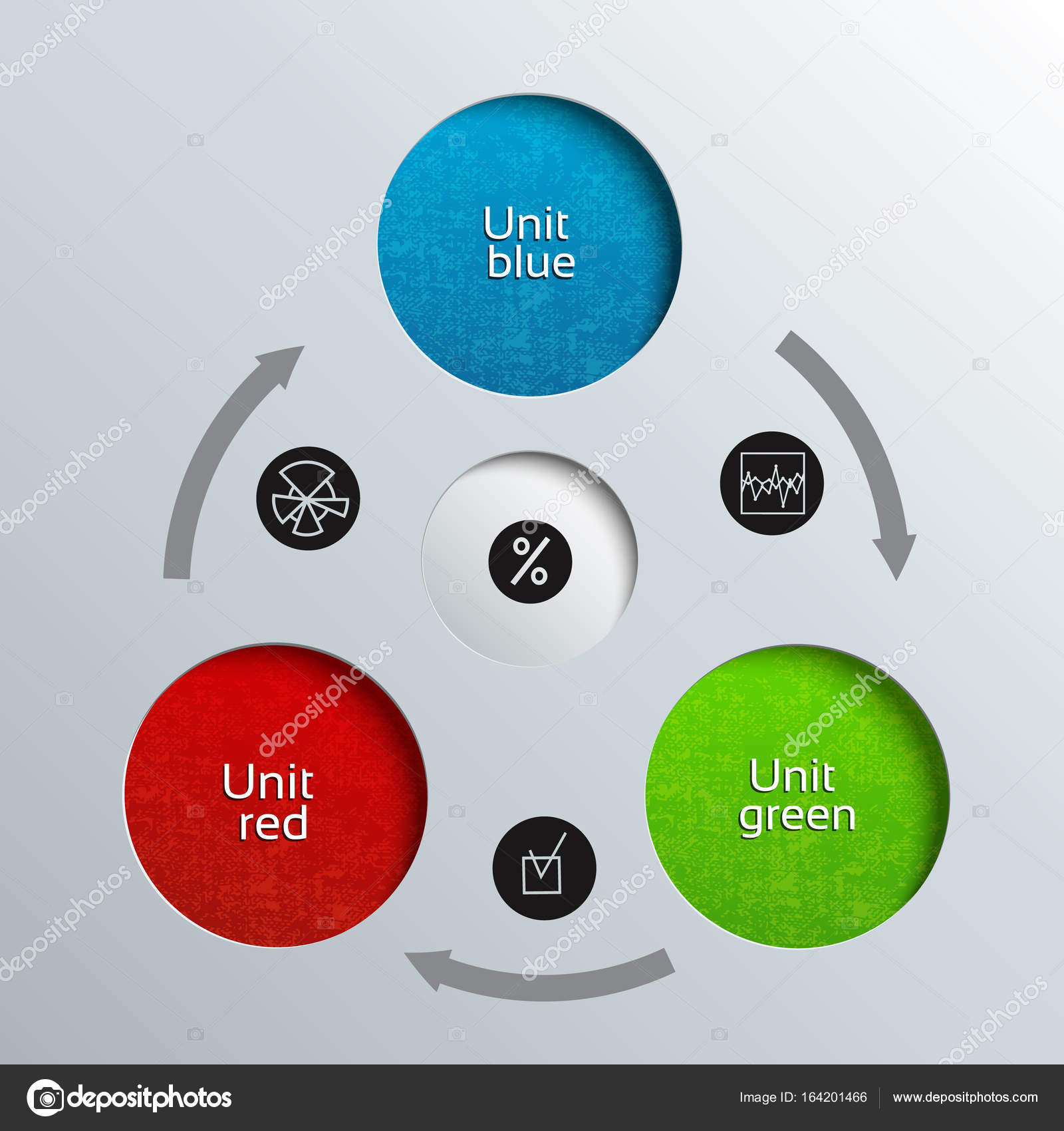 Three Unit Business DiagramTemplate Stock Vector Image by ©Mogil #164201466