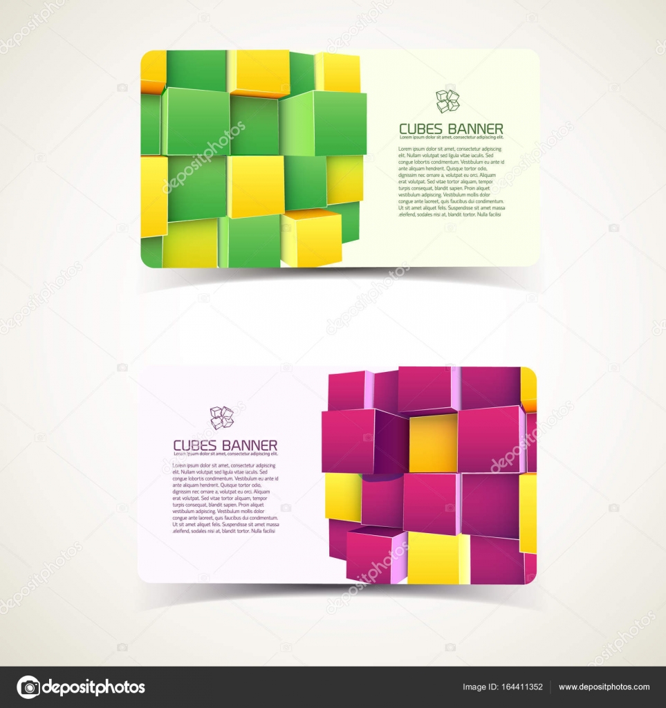 Cubes Colorful Banners Stock Vector by ©Mogil 164411352