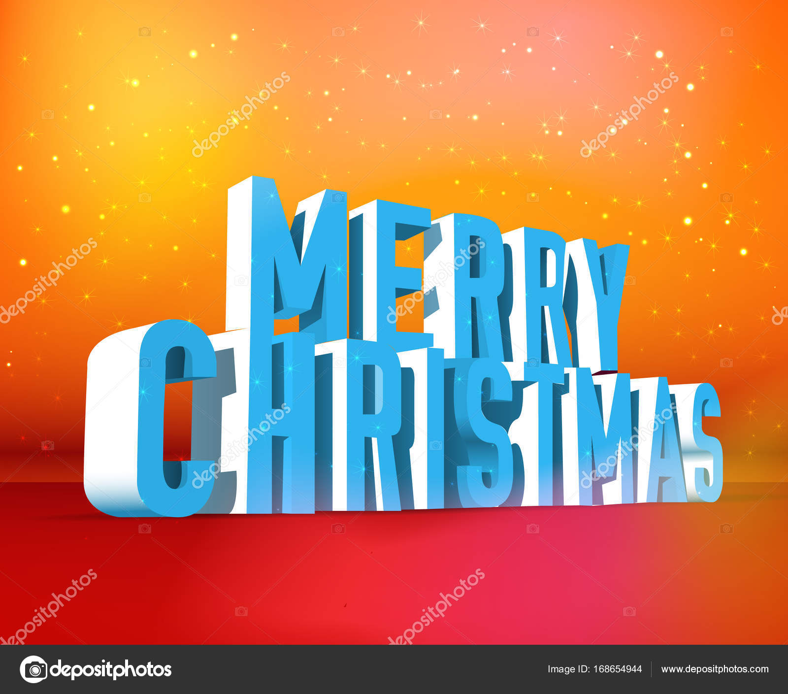 Merry Christmas Isometric Wording Template Stock Vector Image by ©Mogil ...