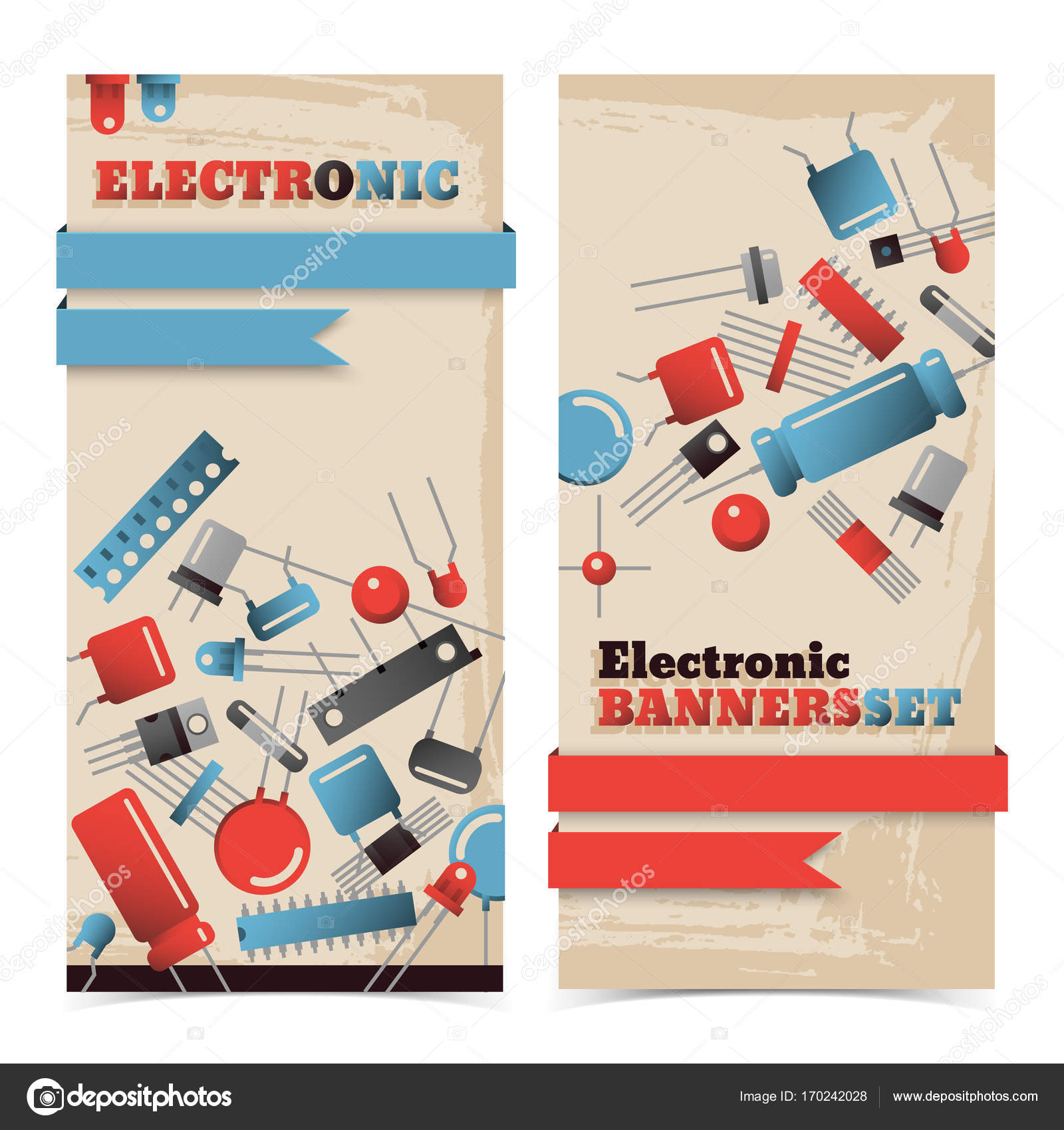 Electronic Banners Set Stock Illustration by ©Mogil #170242028