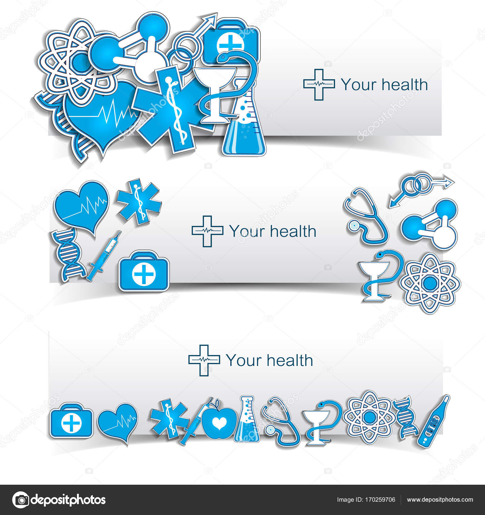 Medical banners set with icons Stock Vector Image by ©Mogil #170259706