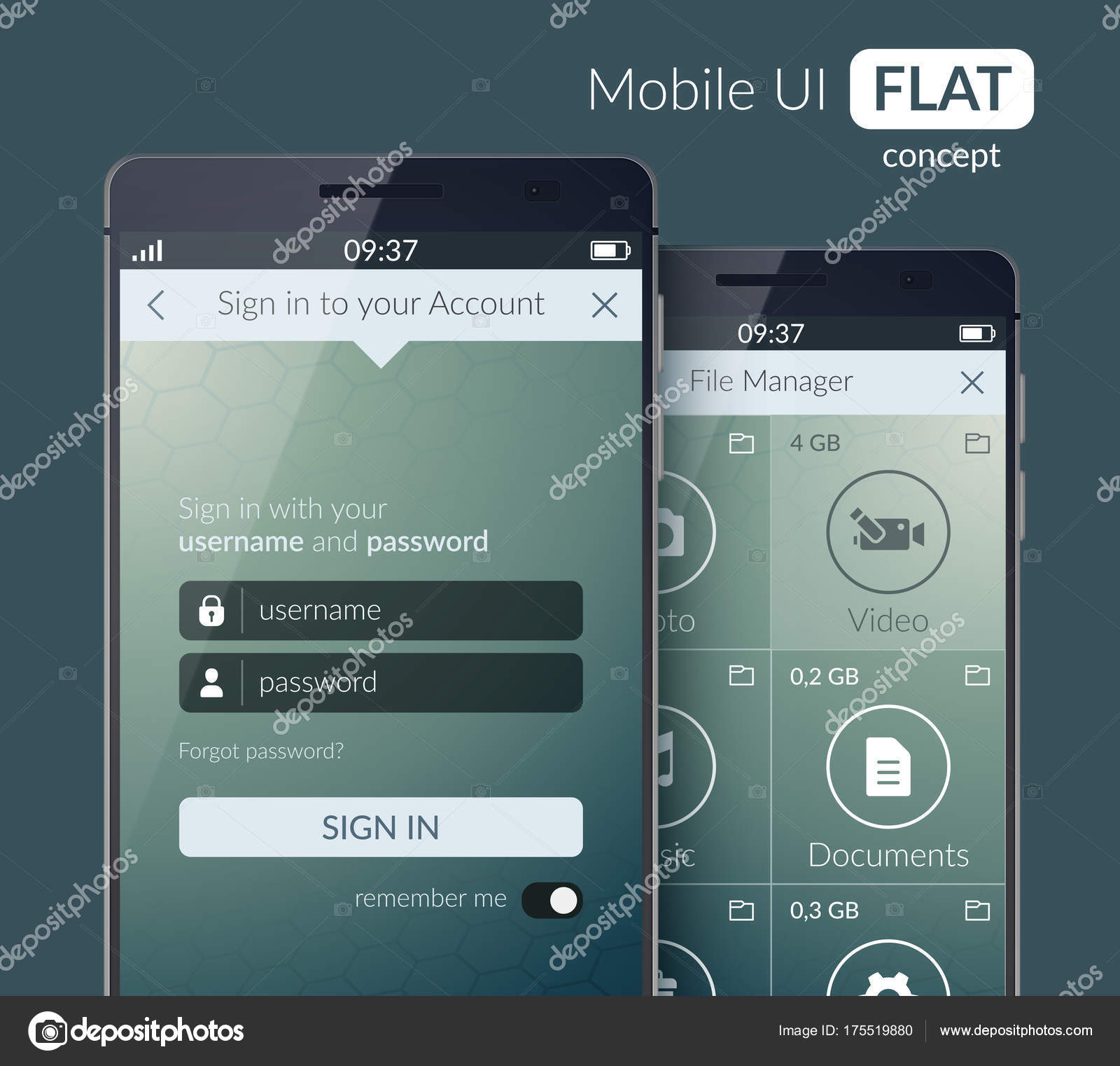 Mobile UI Design Concept Stock Vector by ©Mogil 175519880