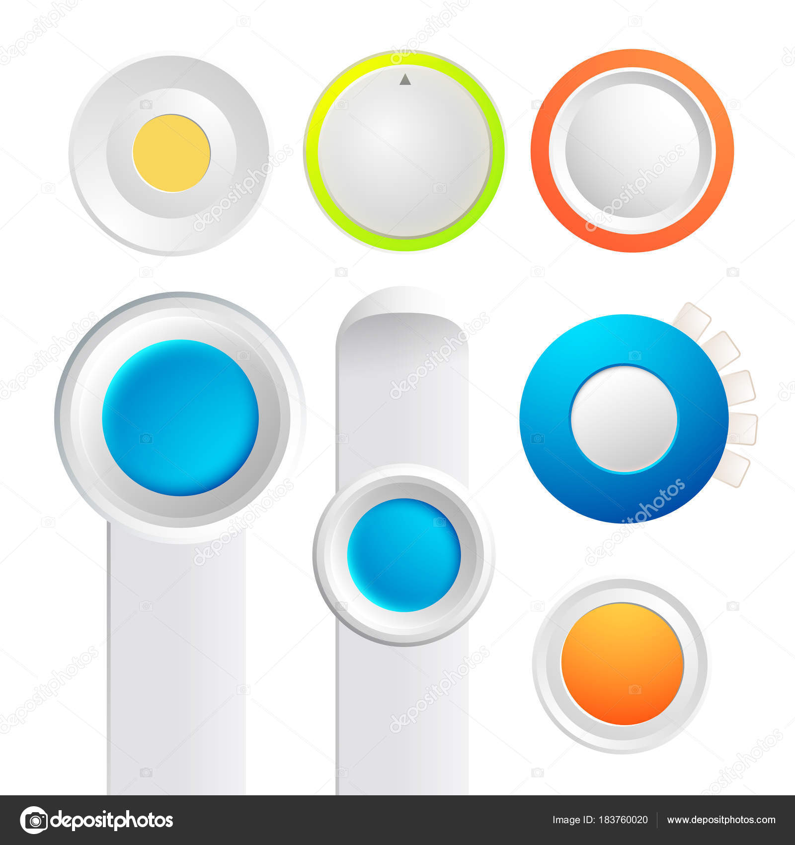 Set Of Toggle Buttons Collection Stock Vector Image by ©Mogil #183760020