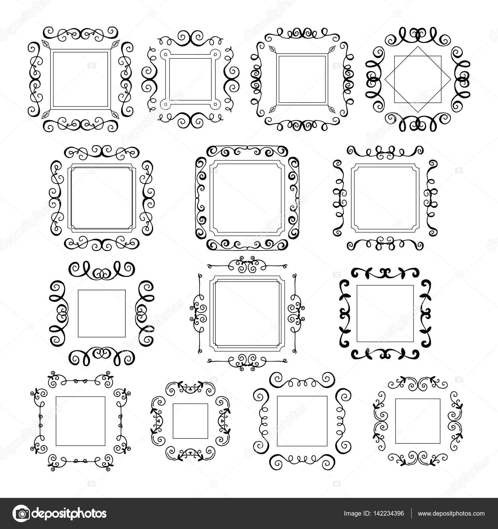 Hand Drawn Vector Flourishes, Frames, Banners. Stock Vector Image by ...