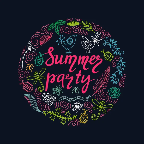 Hand drawn summer themed phrases. Modern style lettering. Summer ...