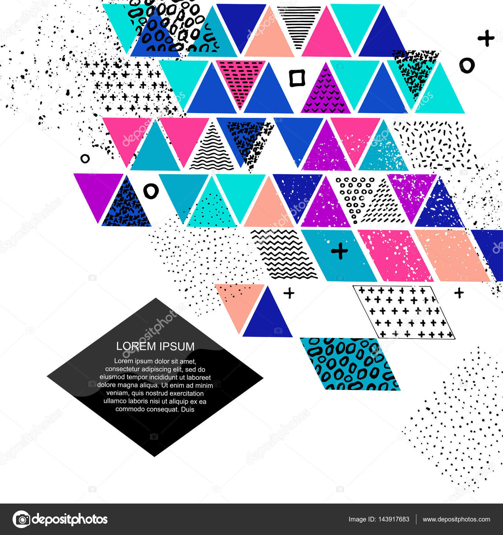 Different colored triangles Stock Vector Image by ©color885 #143917683