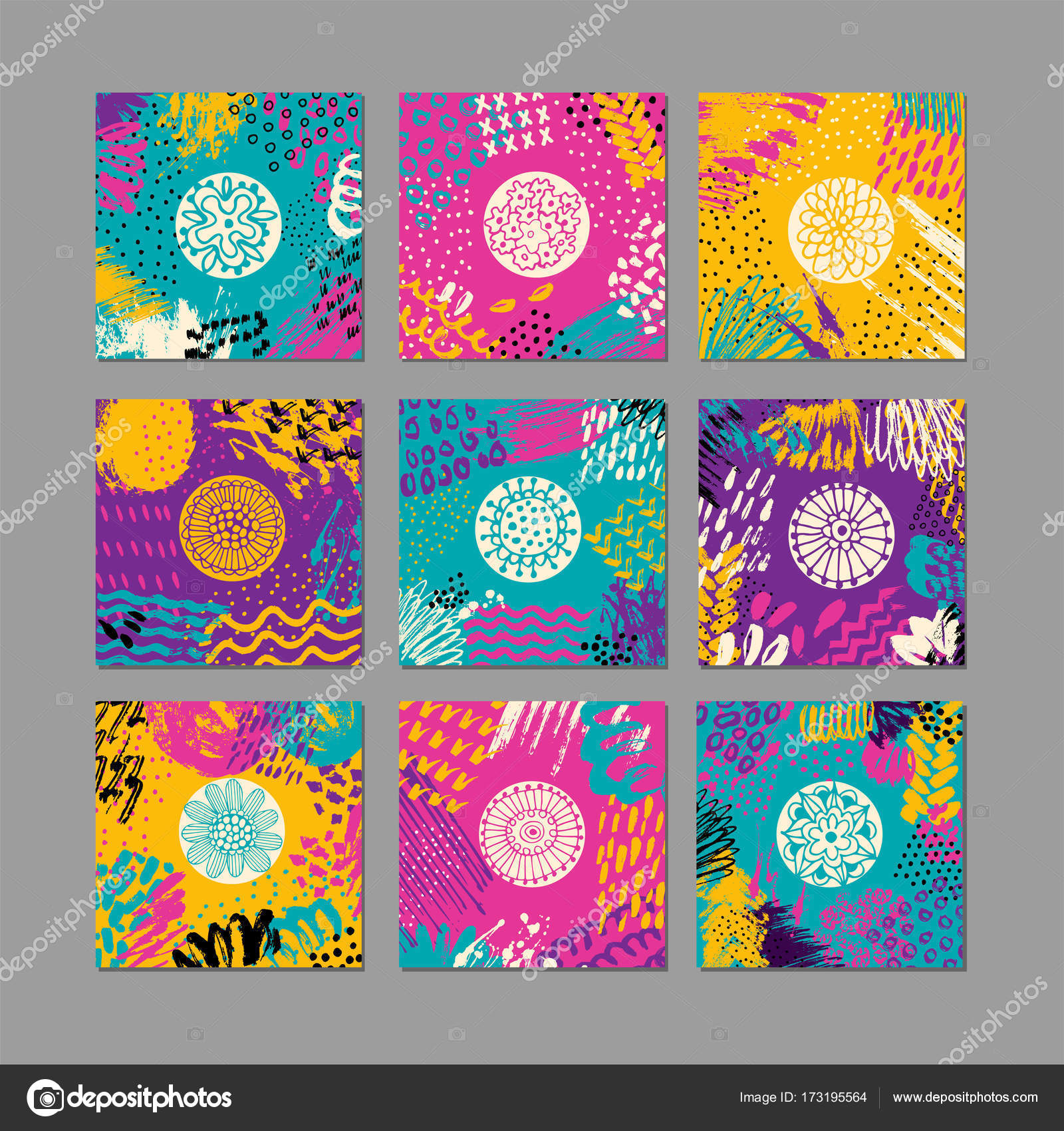 Set of creative card template and flyers. Stock Photo by ©color885 ...