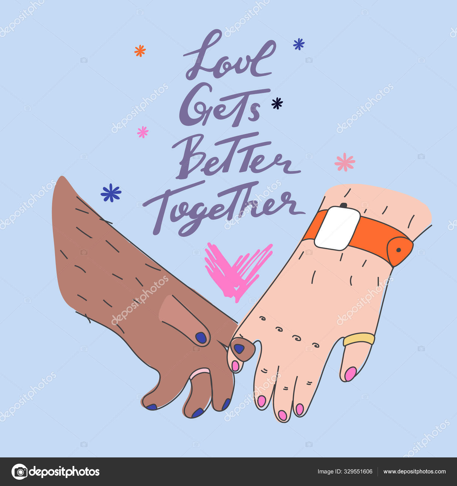 Lgbt hands — Stock Vector © OllyKava #329551606