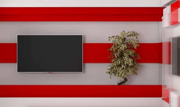 Tv Studio. Backdrop for TV shows .TV on wall. News studio. The perfect ...