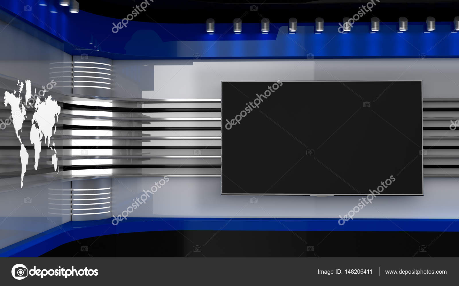 Tv Studio. Red studio. Backdrop for TV shows .TV on wall. News s Stock ...