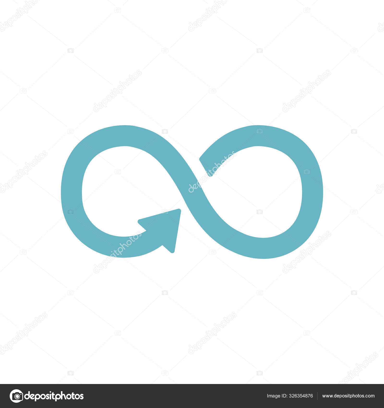 Double Infinity Symbol Blue