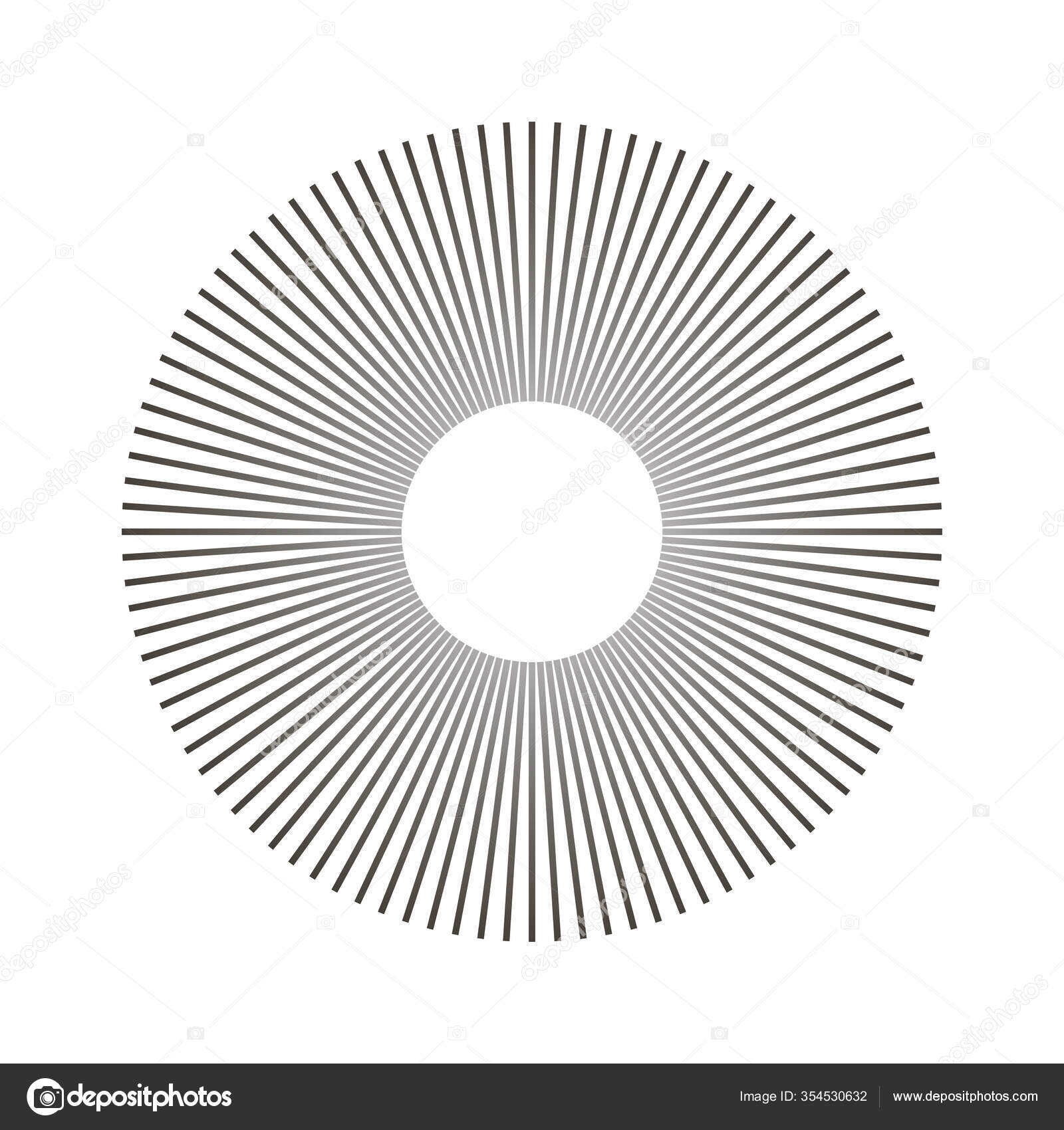 Lines in Circle Form . Spiral Vector Illustration .Technology round ...