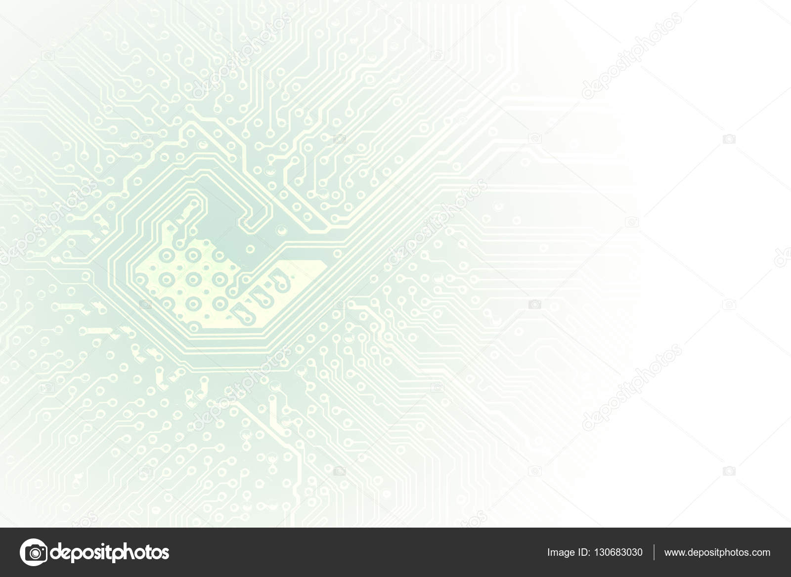 Technology concept microchip background with copy space. Pcb board ...