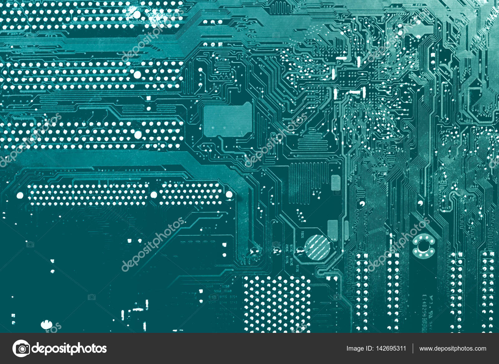 Circuit board. Electronic computer hardware technology. Stock Photo by ...