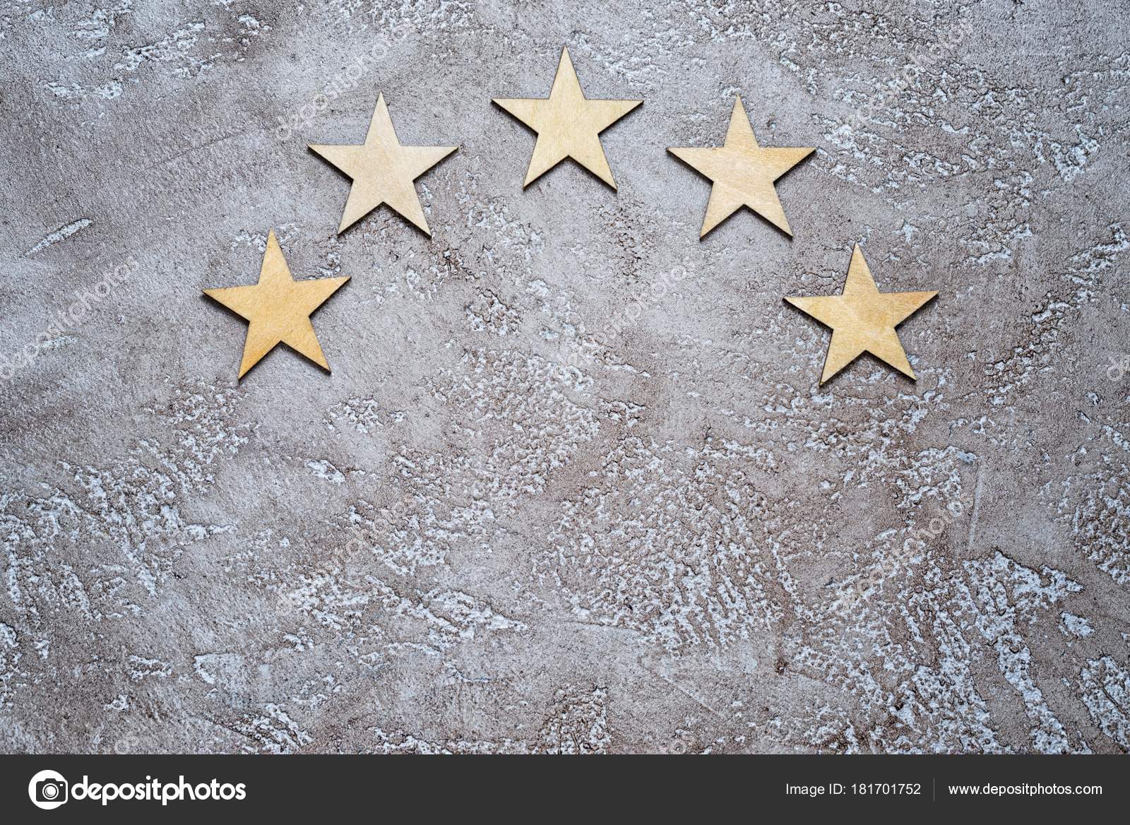 Five Stars Half Cement Background Top View Copy Space Stock Photo by ...