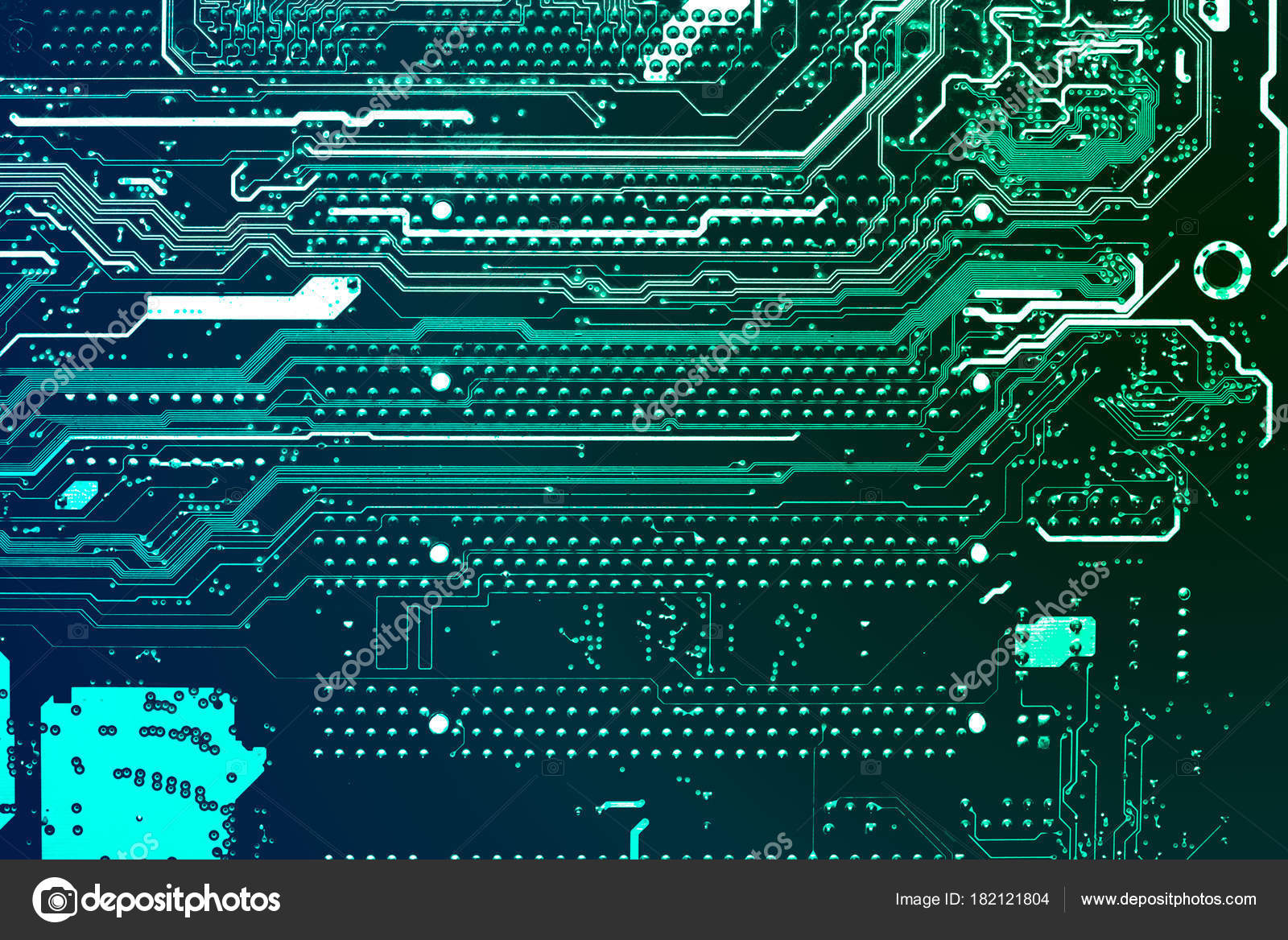 Green Motherboard Background